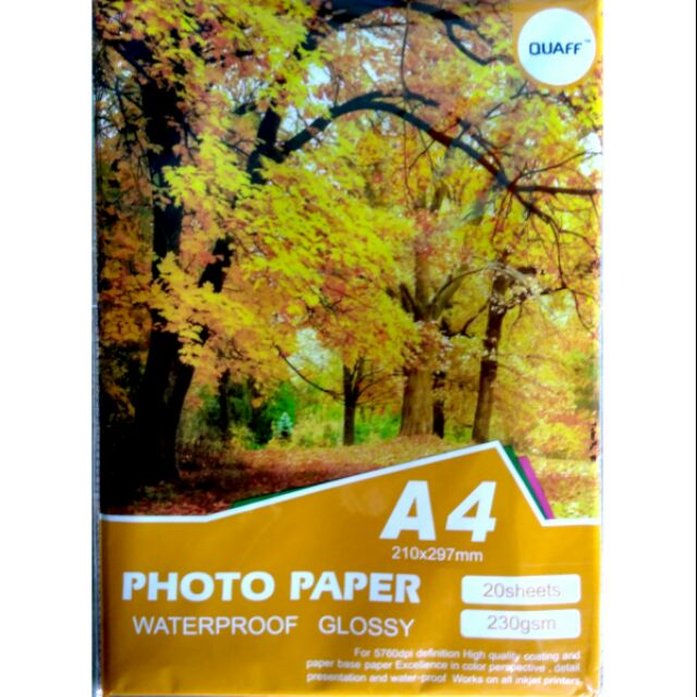 A4 Photo Paper Waterproof Glossy | Shopee Philippines