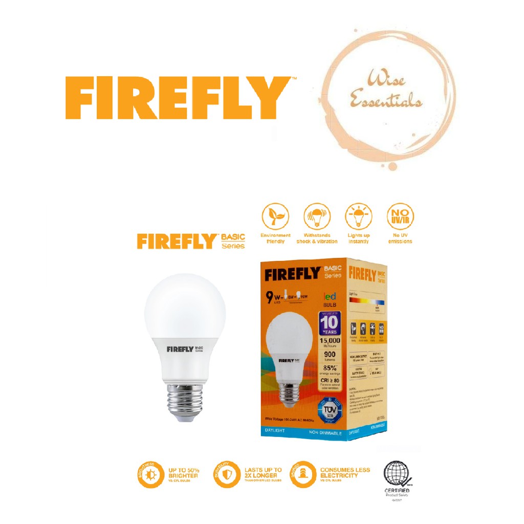 FIREFLY LED Bulb Daylight and Warm White 3W to 9W | Shopee Philippines