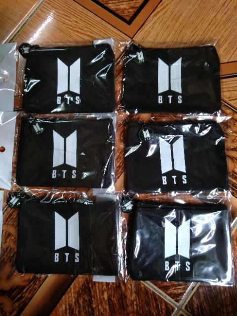 BTS LOGO WALLET (BLACK) | Shopee Philippines