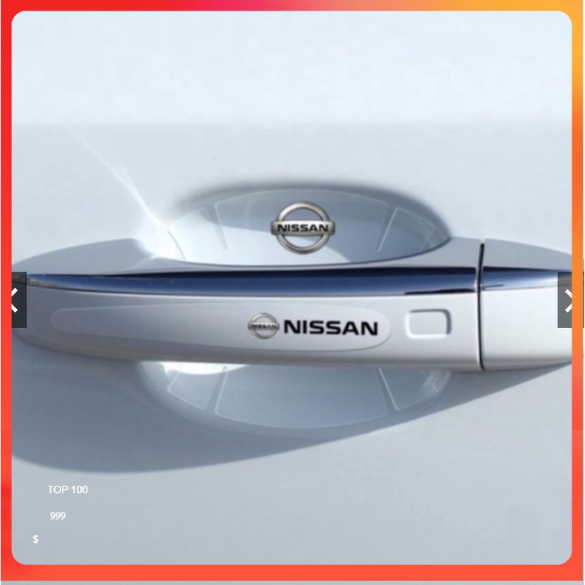 NISSAN Logo Car Door Handle Protective Transparent Car Bowl Sticker ...