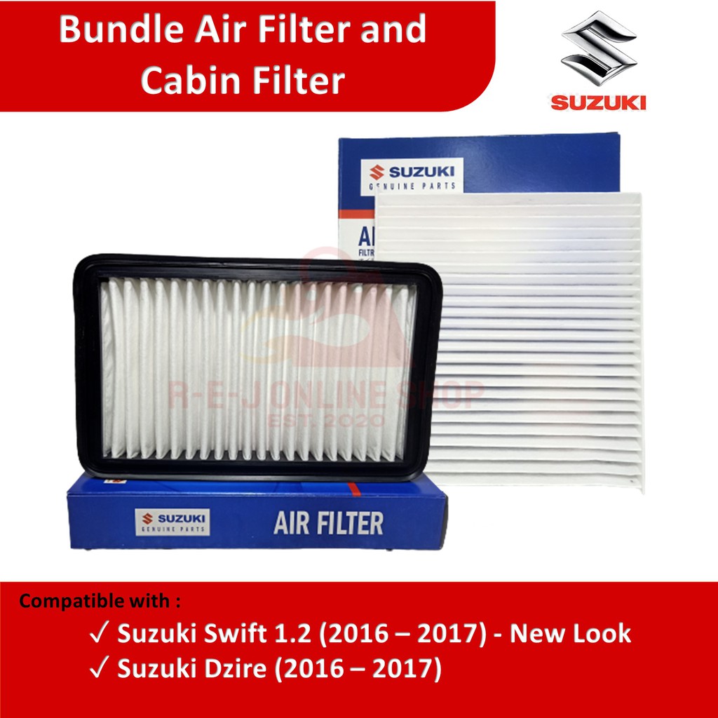Bundle Air and Cabin Filter for Suzuki Swift 1.2 (2016 - 2017) - New ...