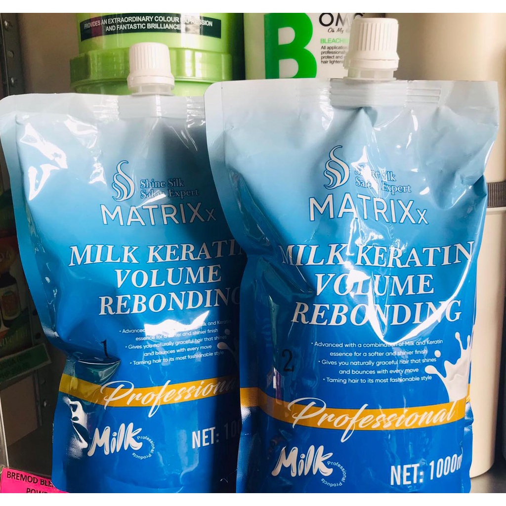 SSS Matrix Keratin Milk Rebonding 2 in 1 (1000mL) | Shopee Philippines