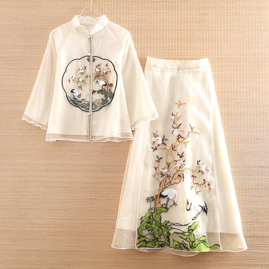 [Chinese Style Plus Size Women's Clothing Slimmer Look Cover Belly Suit ...