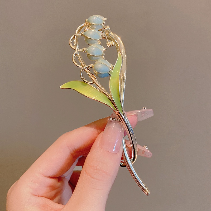 Bell Orchid Hair Clip Spring Clip Frog Buckle Hair Clips for Women ...