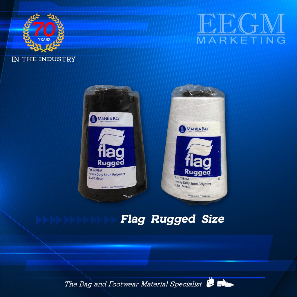 Thread Flag Rugged TKT 30 and 50 Black and White | Shopee Philippines