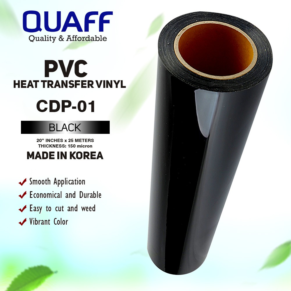 1 METER QUAFF HEAT TRANSFER PVC RUBBERIZED VINYL FOR TSHIRT/MADE IN ...