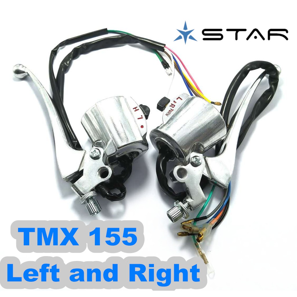 SKY TMX155 MOTORCYCLE ALLOY HANDLE SWITCH HONDA FOR TMX155 1 SET SILVER ...