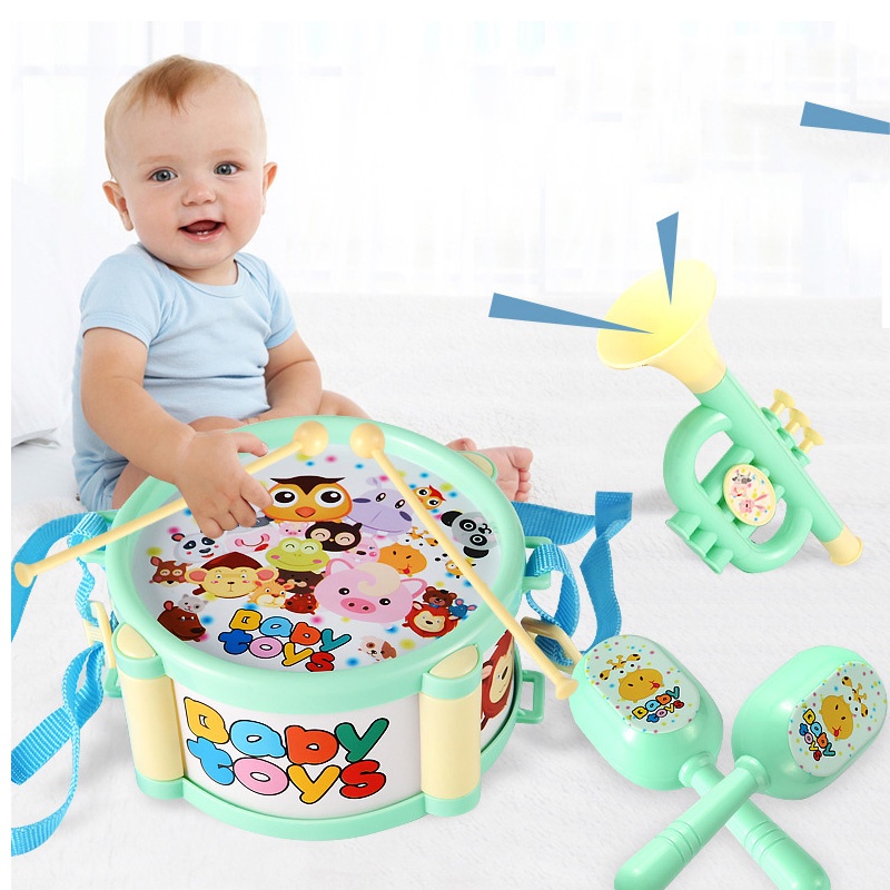 Kids Plastic Educational Musical Instruments Drum Set Toys best gift ...