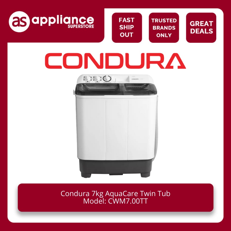 Condura 7kg AquaCare Twin Tub Washing Machine CWM7.00TT | Shopee ...