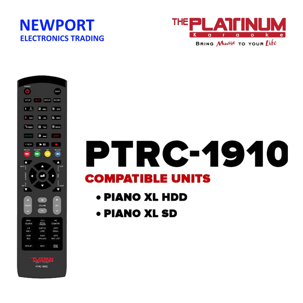 Platinum PTRC-1910 Remote Control of Platinum Piano v1.6, Piano XL SD ...