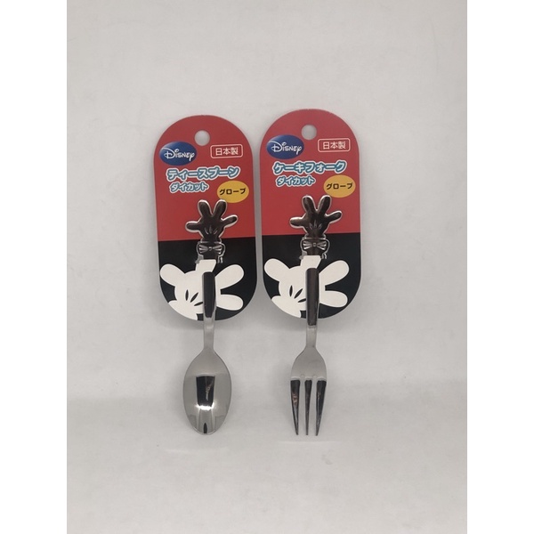 Disney Mickey & Minnie Mouse Stainless Teaspoon & Fork Set | Shopee ...