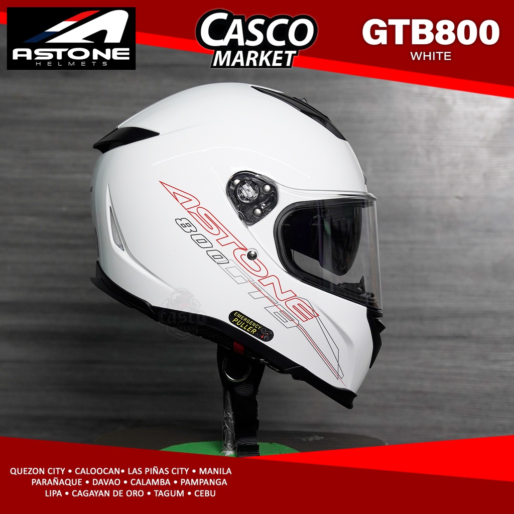 ASTONE GTB800 PLAIN FULL FACE DUAL VISOR MOTORCYCLE HELMET (With Free ...