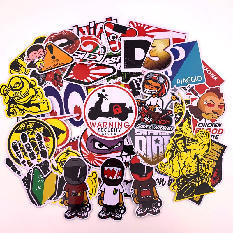 38pcs car decals car decal decals motor decals car sticker waterproof ...