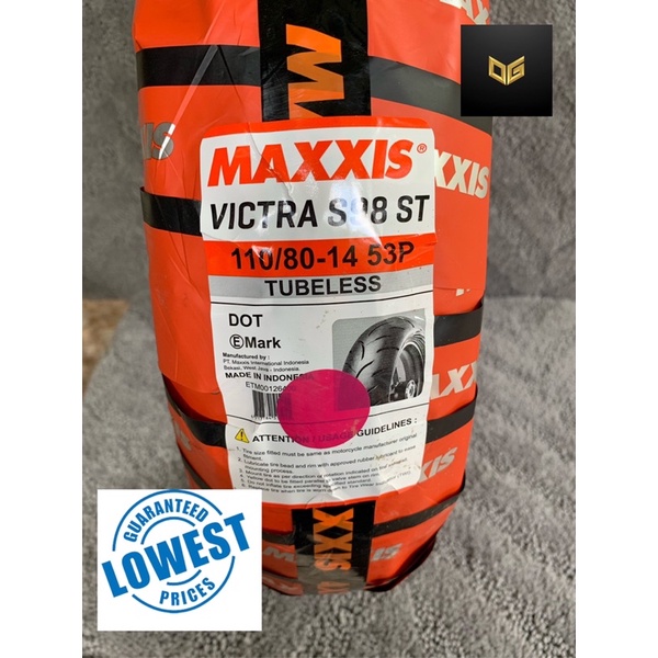 Maxxis 110 80 14 / 140 70 14 Tubeless Tires (Aerox Front & Rear Tire ...