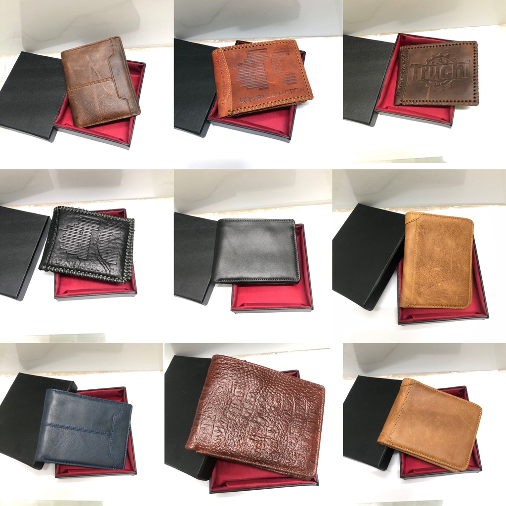 Horizontal Cowhide Men'S Cowhide Wallet - Men'S Cowhide Wallet Standing ...