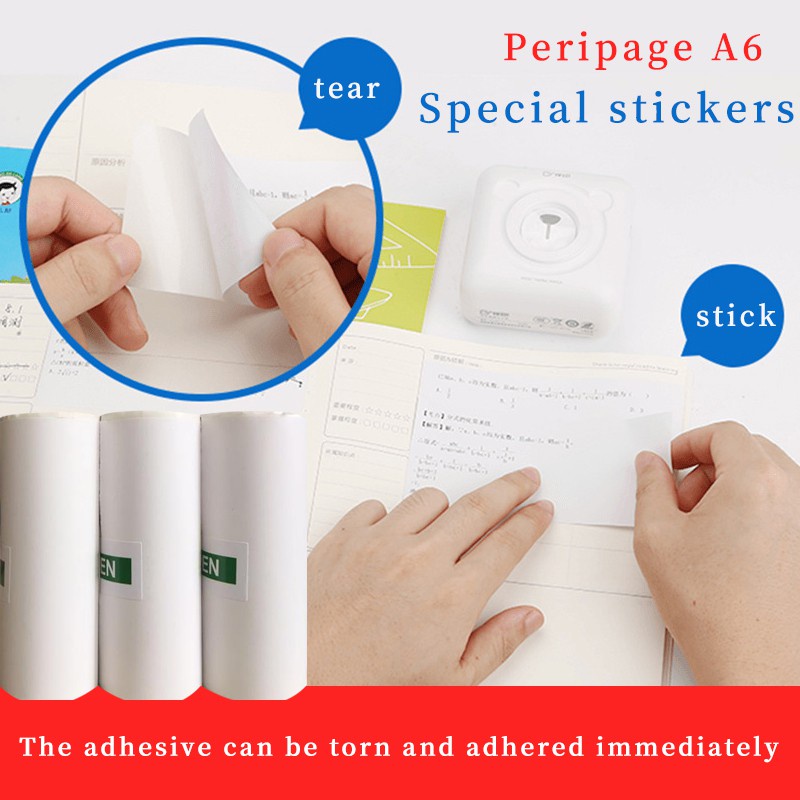 10 Years Lasting 57*30mm PeriPage A6 Paperang Phomemo White Blank ...