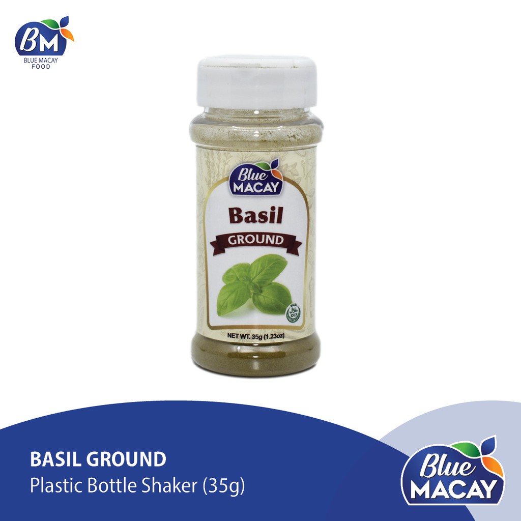 Blue Macay Basil Ground Plastic Shaker Bottle 35 grams (PURE & HIGH-GRADE SPICE) | Shopee ...