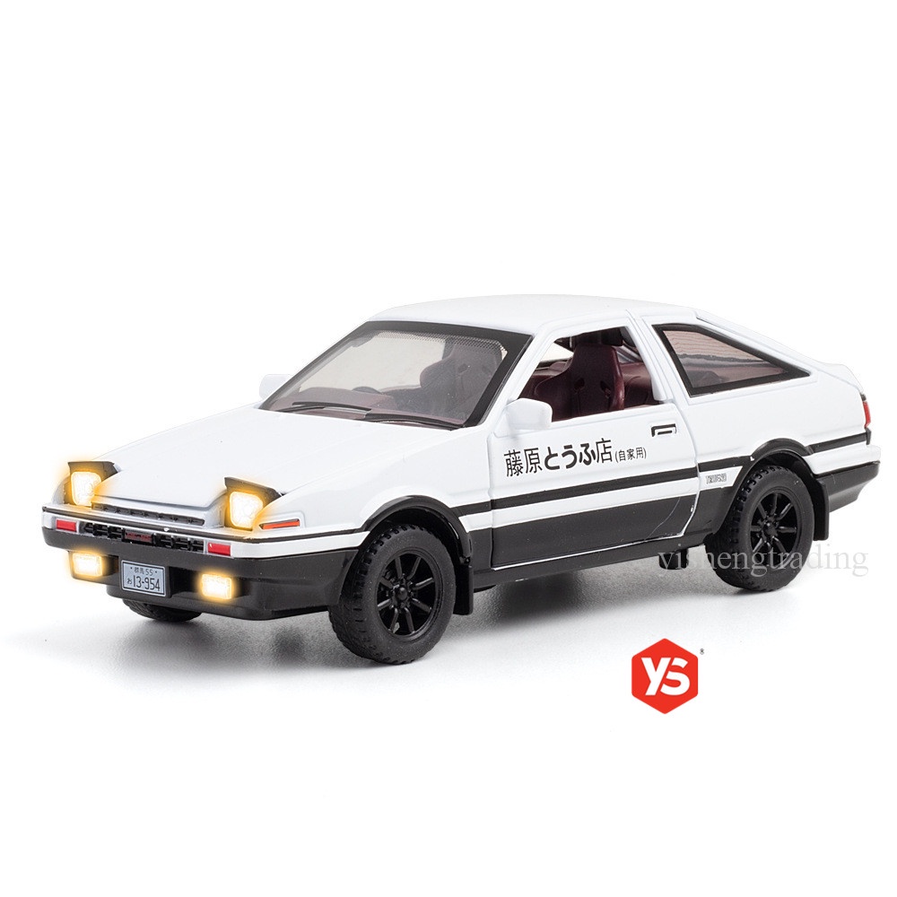 Upgrade Version Toyota Corolla TRUENO AE86 Diecast Model Car 1:20 Scale ...