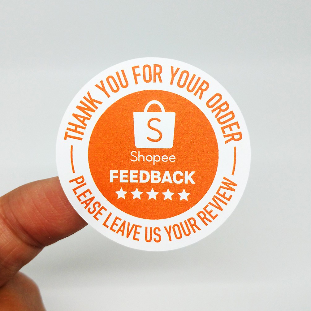 Thank You Sticker Shopee Google Sticker Label Review Feedback Seal Tag ...