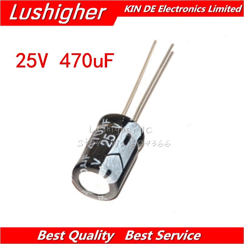 20PCS 25V470UF 8*12mm 470UF 25V 8x12 mm Aluminum Electrolytic Capacitor ...