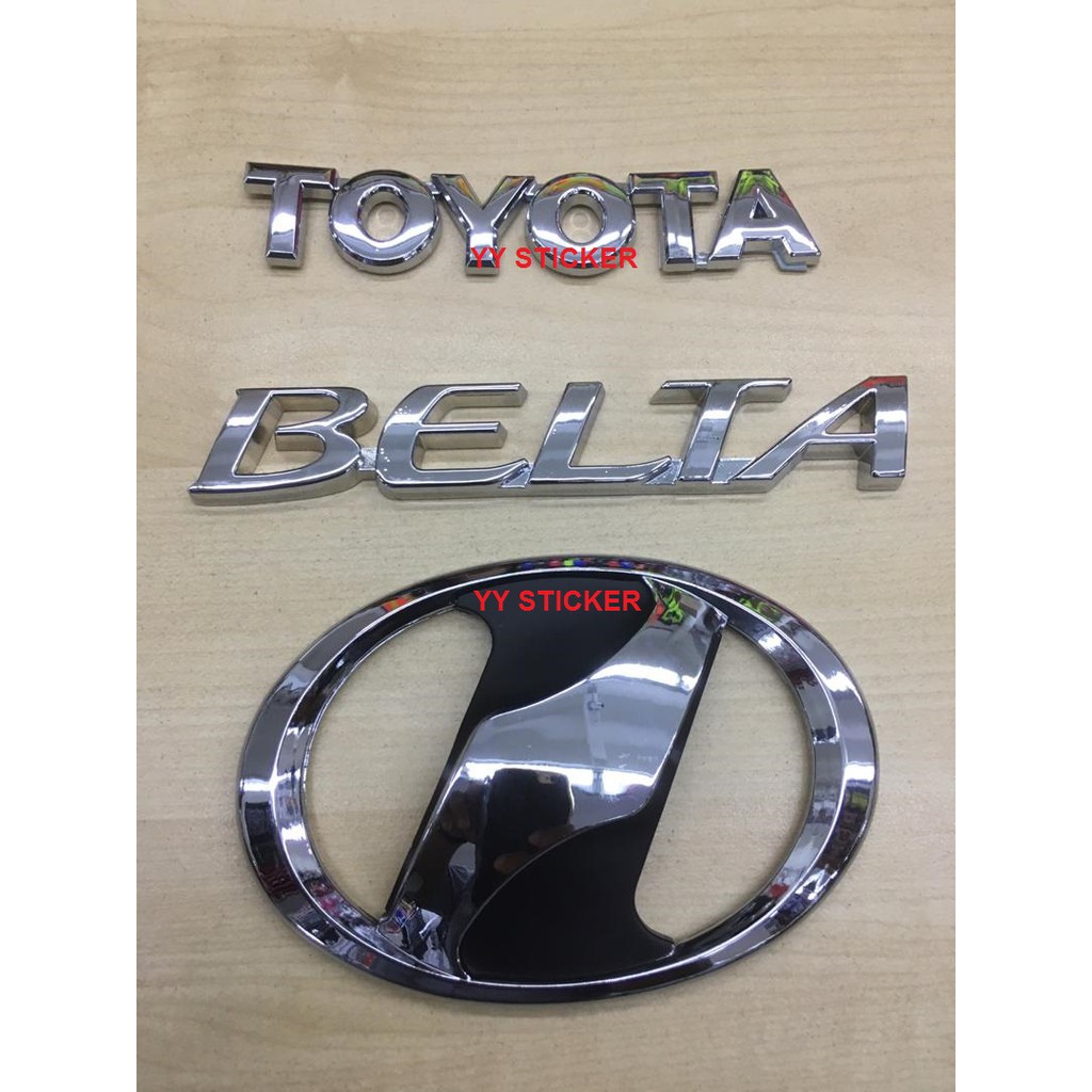 Emblem Logo Toyota Belta For Toyota Vios TRD Toyota Wish ZGE | Shopee ...