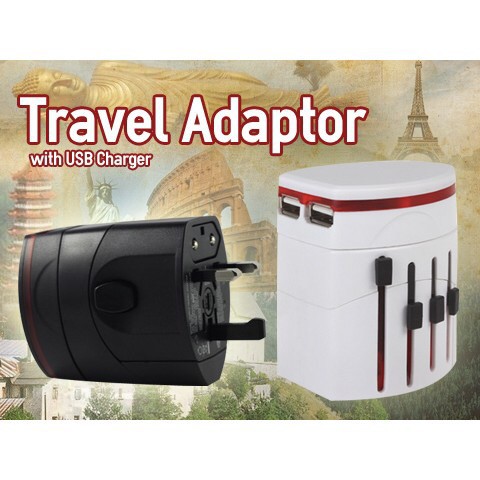International Travel Adapter with 2 USB Charger Travel Adaptor#COD ...
