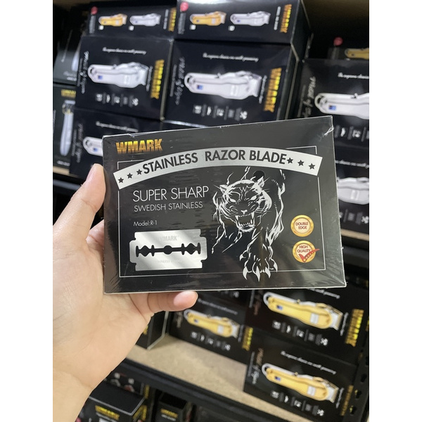 100pcs Wmark Super Sharp Razor Blade Swedish Stainless Razor Blade ...