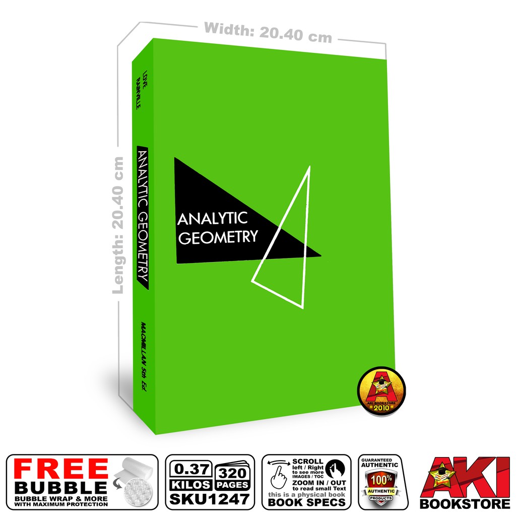 AUTHENTIC Analytic Geometry © 1968 Clyde E. Love & Earl D. Rainville ...