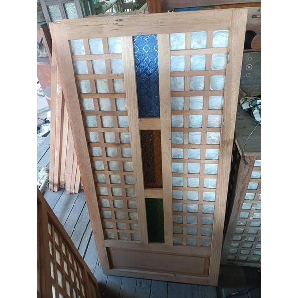Capiz windows with glass 60cm x 120cm Height 1pc | Shopee Philippines