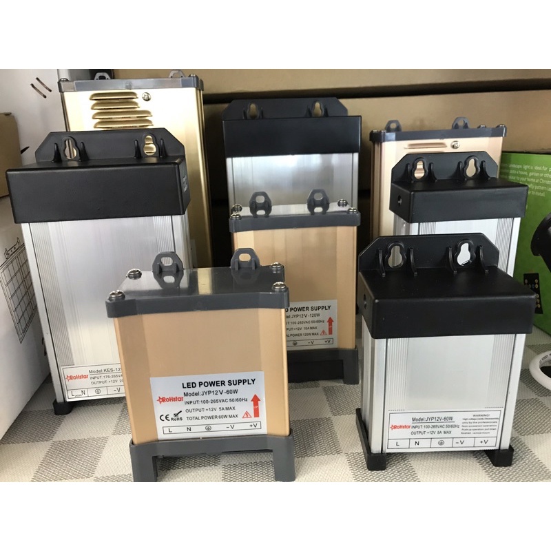 【COD&Ready】Rohstar 12V Aluminum profile rain-proof power supply ...