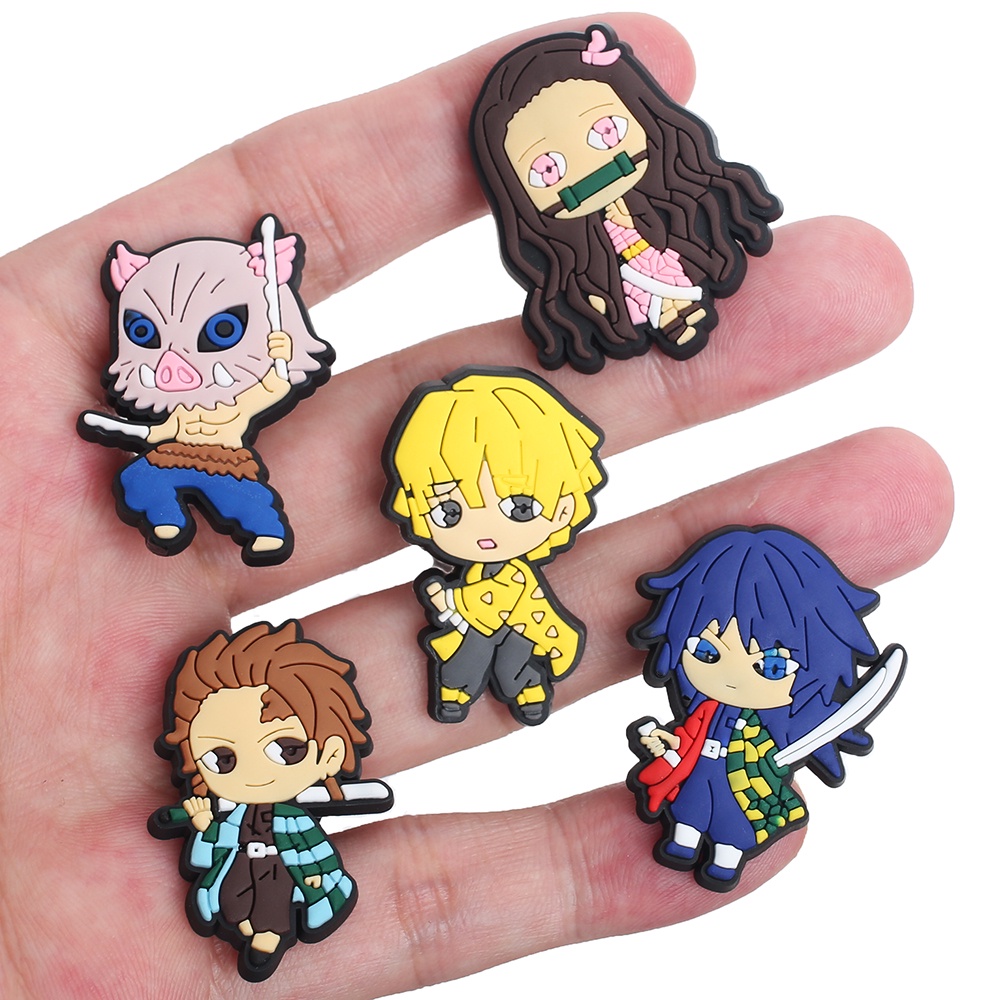 Cartoon Nezuko Figure jibbits Demon Slayer Shoe Charms Anime Jibbits ...