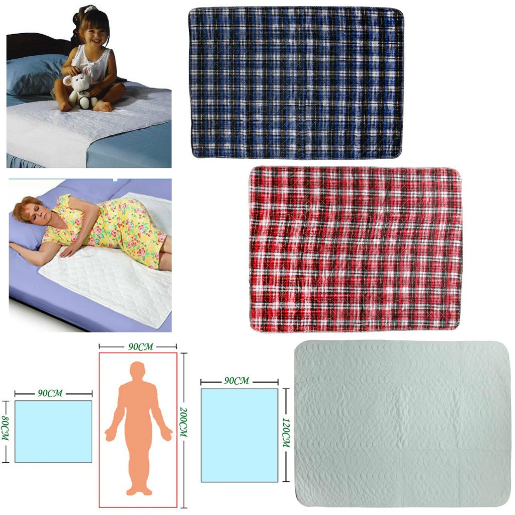 [SUNNIMIX] Washable Waterproof Reusable Bed Under Pad for Kids Eldery ...