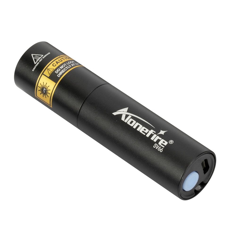 AloneFire SV66 Zoom Mini 395/365nm UV Flashlight USB Rechargeable ...