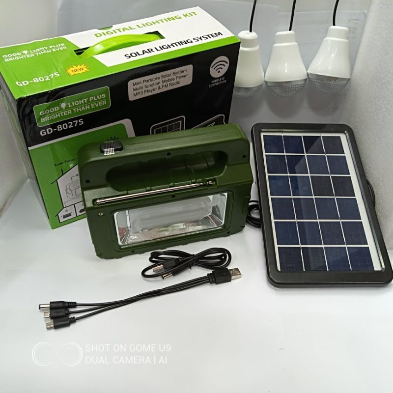 GD 8027s with free solar panel and 3 bulb GD lightning solar system Fm ...