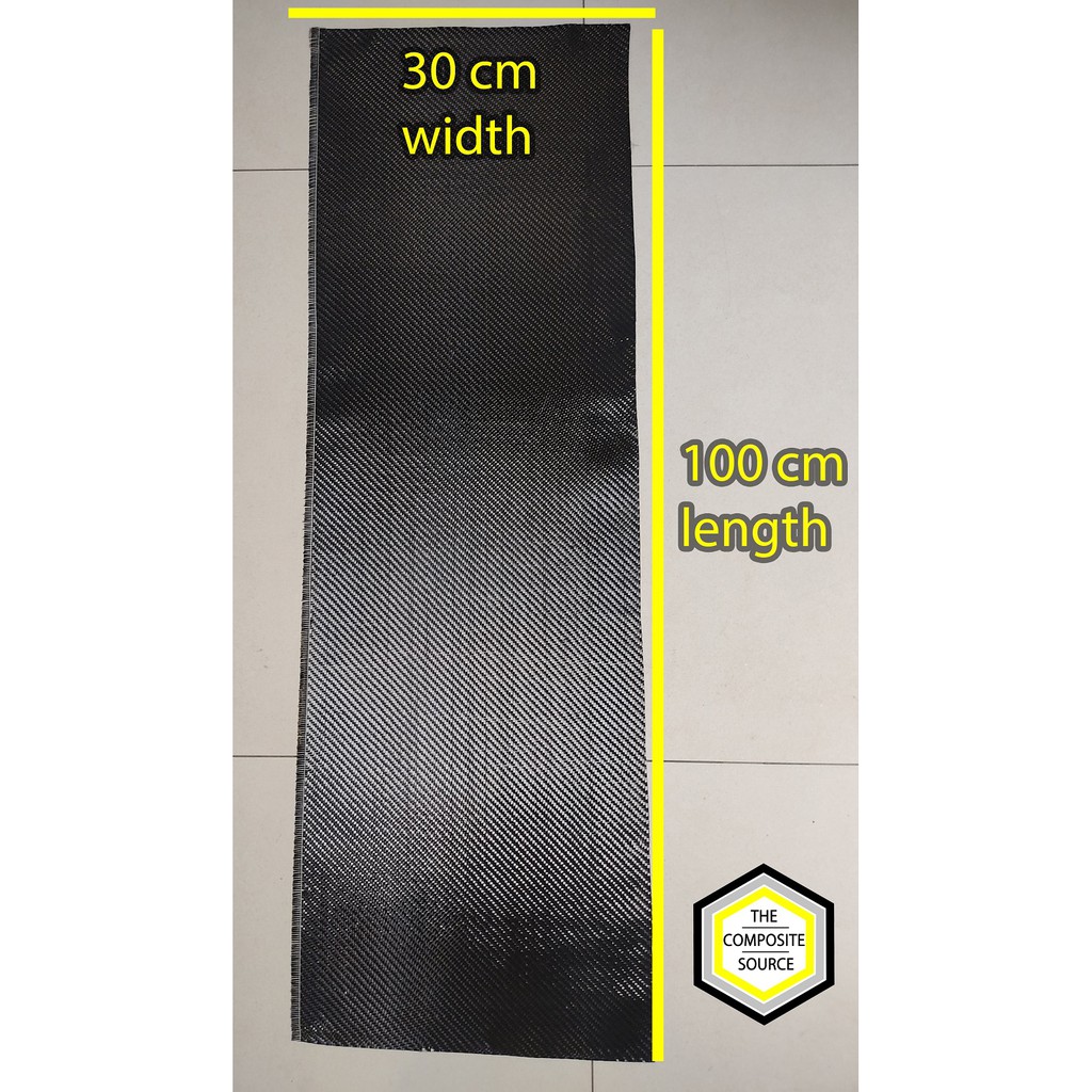 Real Carbon Fiber Twill 220GSM for Skinning and Lamination 30cm x 100cm ...