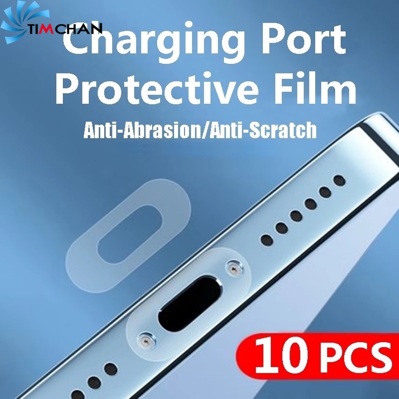 10Pcs/Each Invisible Clear Mobile Phone Charging Port Protective Film ...