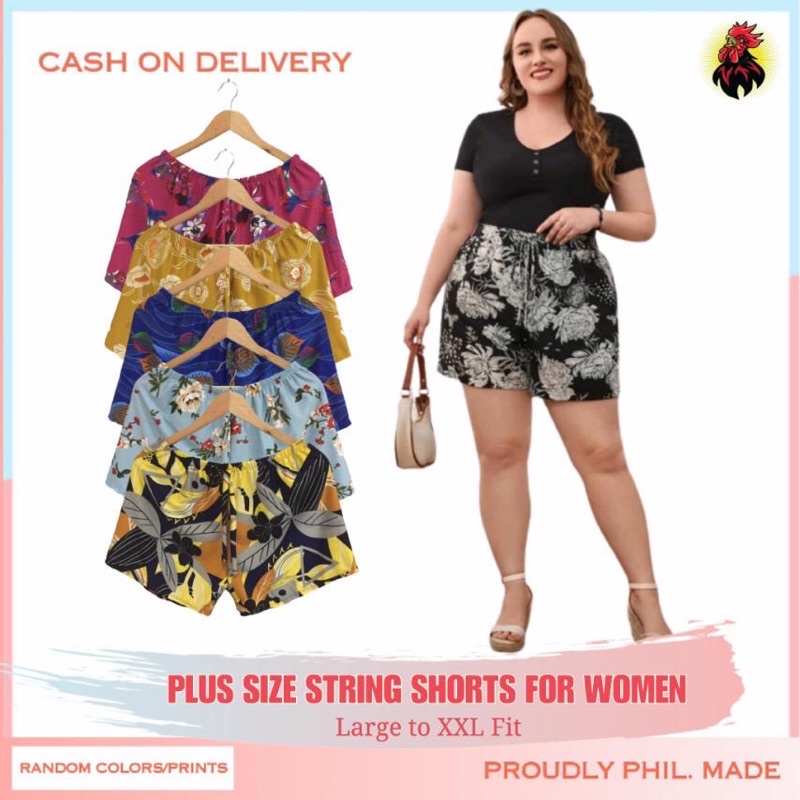 PLUS SIZE String Shorts for Women [MYLENE] - Large to XXL | Shopee ...