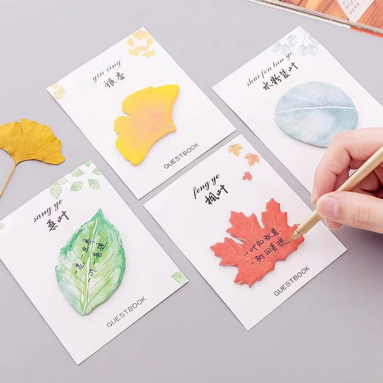 Korean Small Leaf Shape Memo Sticky Notes | Shopee Philippines