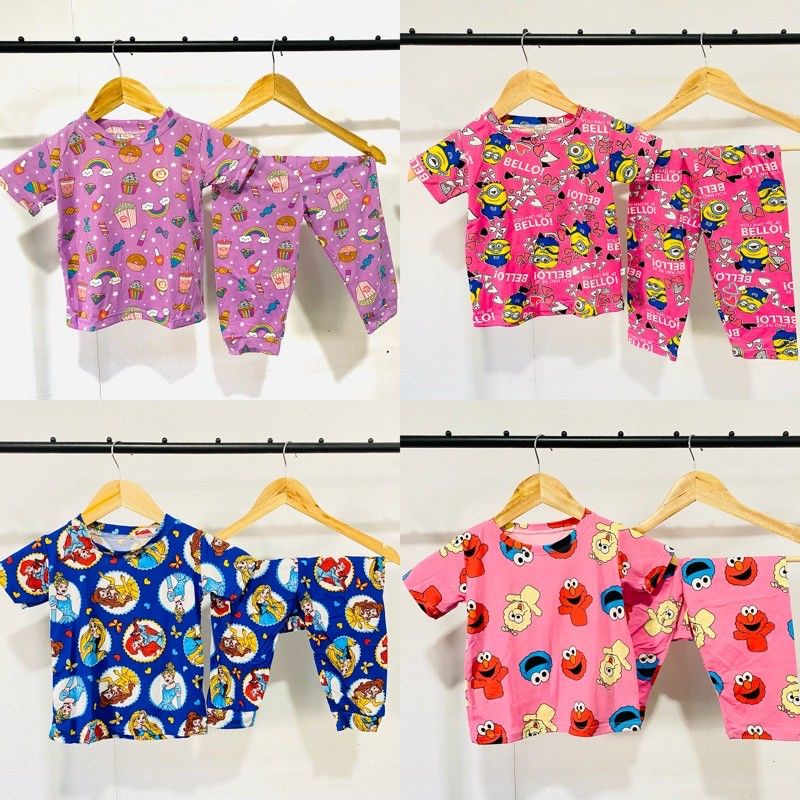 Baby Kids Set Terno T-shirt Pajama Cartoon Character Animal Disney ...