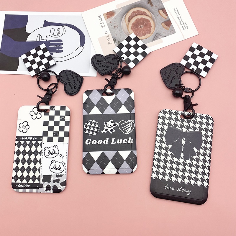 Ins Style Exquisite Student Card Holder Lanyard Bus ID Card Case Staff ...