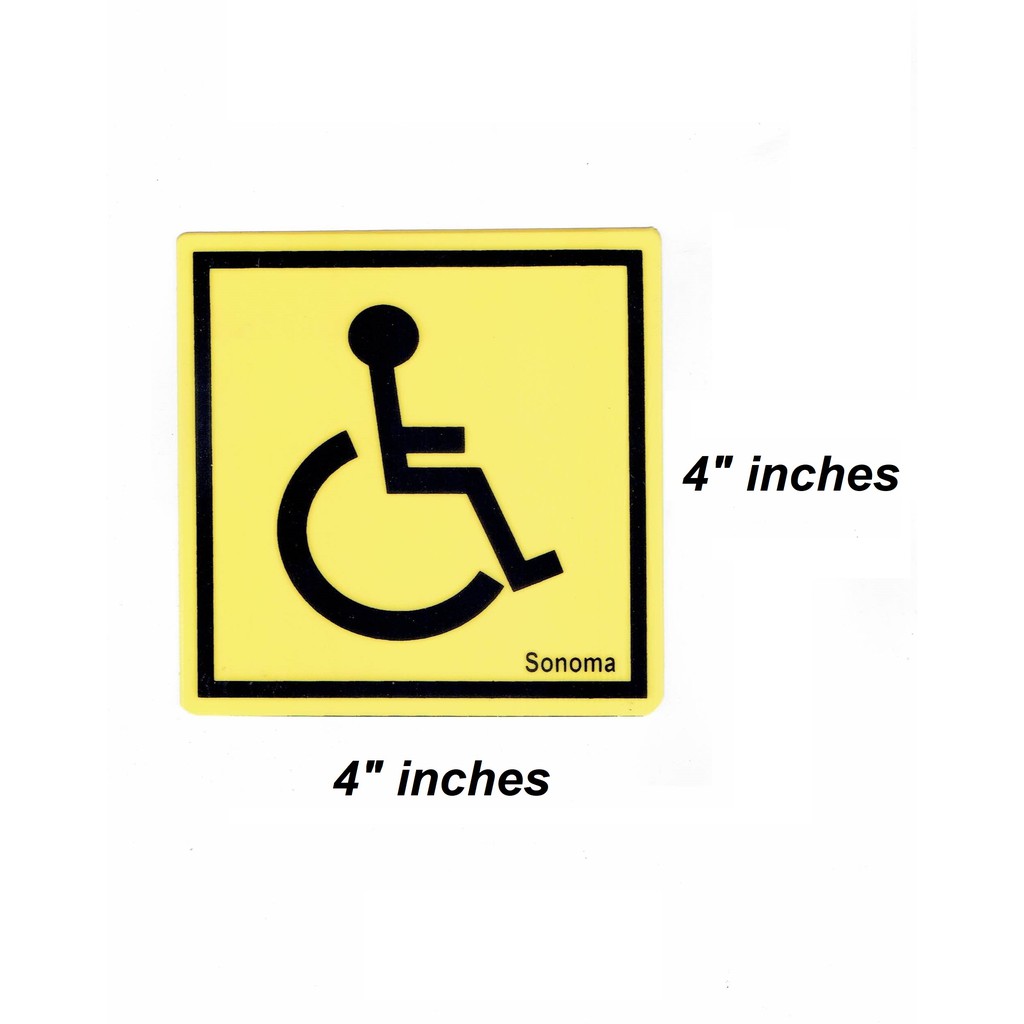 A - Mart High Impact Plastic Signage 4x4 inches PWD Signages Sign Not ...