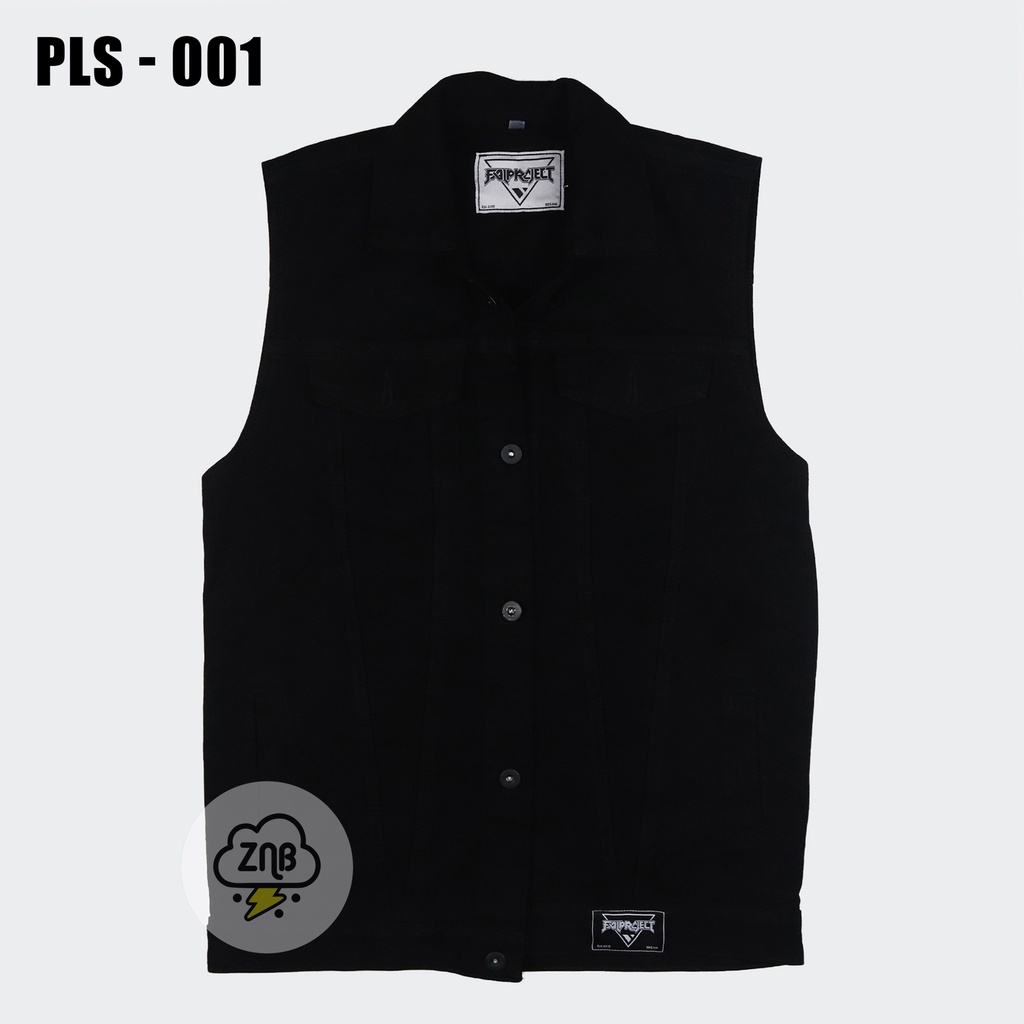 HITAM Plain Black Vest DENIM Vest JEANS Vest | Shopee Philippines