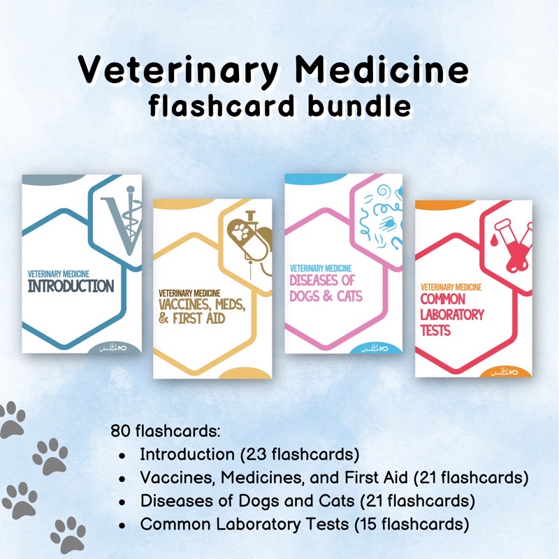 Vetmed flashcards for vetmed students, future DVM | Shopee Philippines