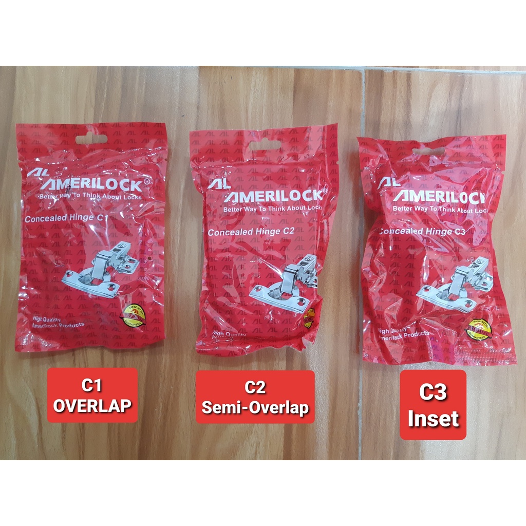 Amerilock Concealed Hinges (C1, C2, C3) Overlap / Semi-Overlap / Inset ...