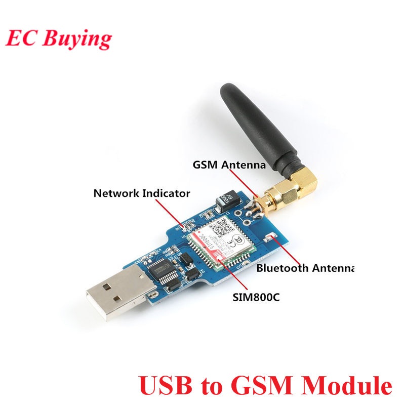 USB to GSM Module Quad-band GSM GPRS SIM800C SIM800 Module For Wireless ...