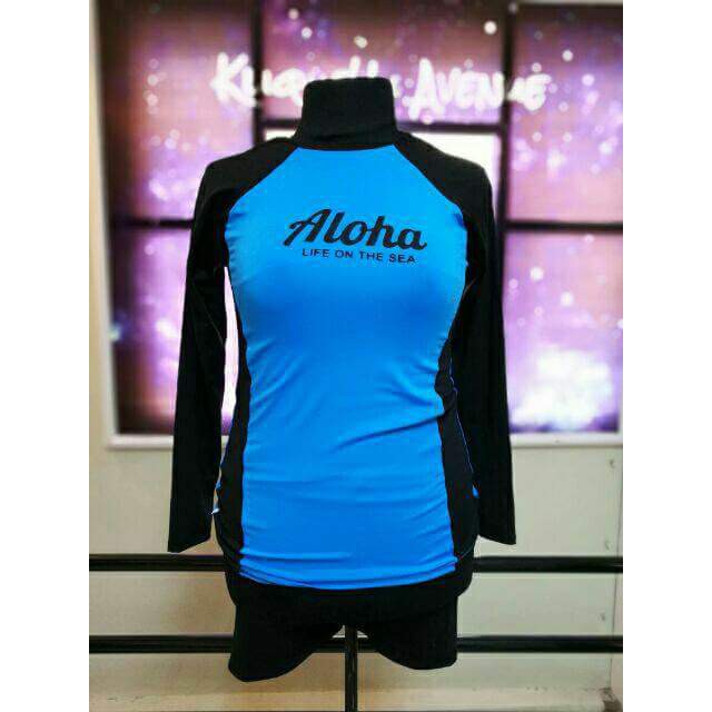 KYU PLUS SIZE: XL to 2XL: Rashguard #1222 | Shopee Philippines