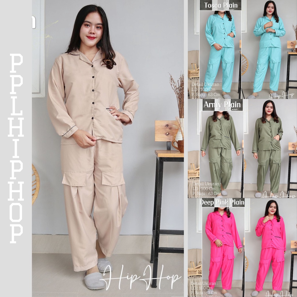 Izany Adult Pp Pajamas / Hiphop Long Sleeve Size L Plain | Shopee ...