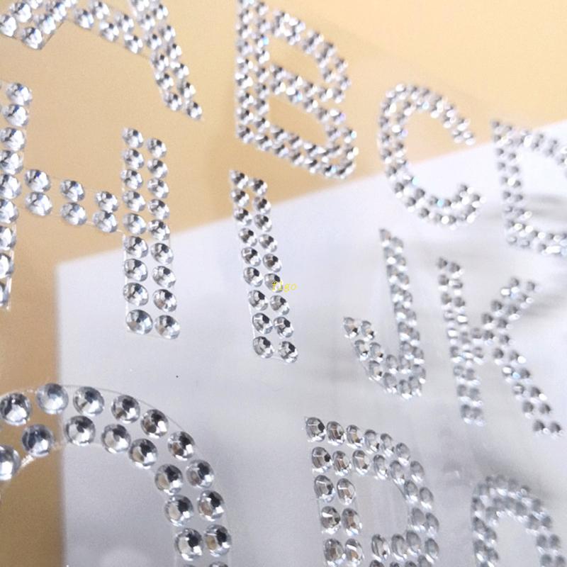 flgo A-Z Capital Letters Diamond Rhinestone Scrapbooking Sticker ...