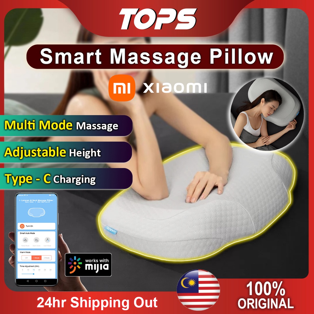 Xiaomi Pillow AI LERAVAN Smart Massage Pillow USB Charging APP Control ...