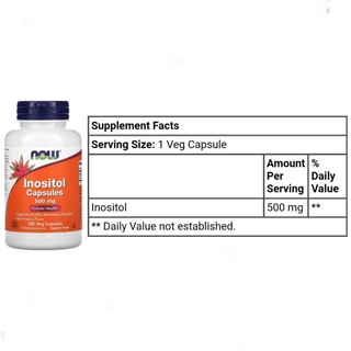 Now Foods Inositol, Choline, Myo-Inositol & D-Chiro Inositol for PCOS ...